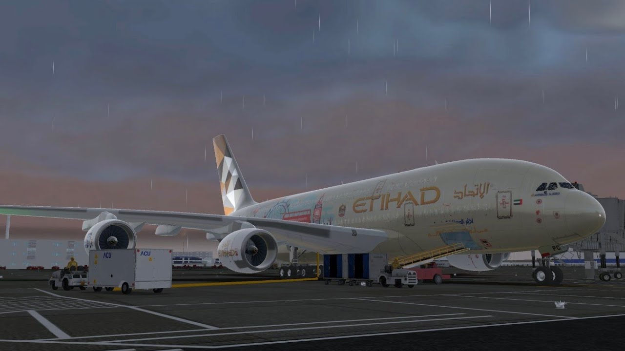 Bad Weather during approach | Abu Dhabi - London | Etihad airways A380 ...