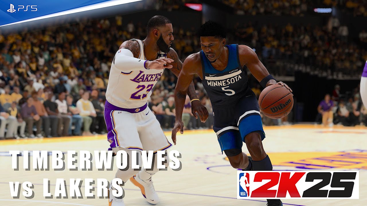 NBA 2K25 TIMBERWOLVES vs LAKERS | Official Simulation Gameplay ...