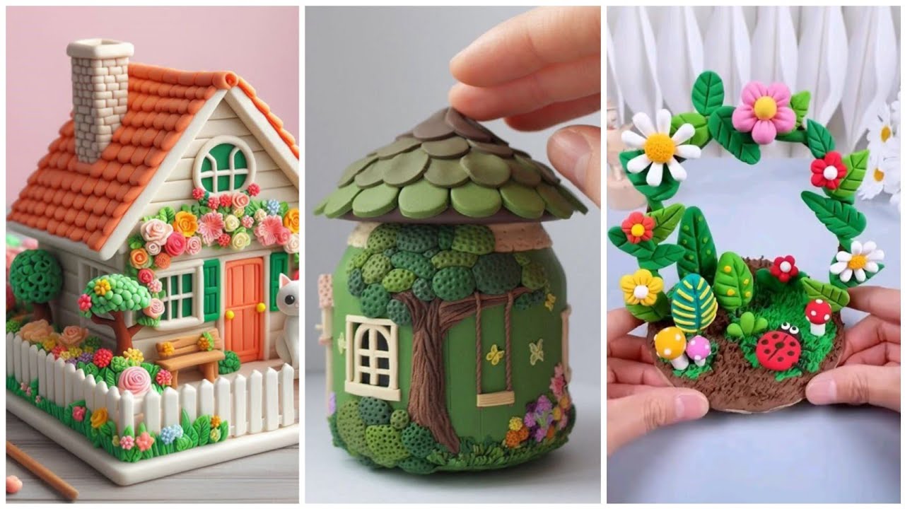 Amazing clay art for beginners 🏠 | Clay art easy 2025 | Beautiful clay ...