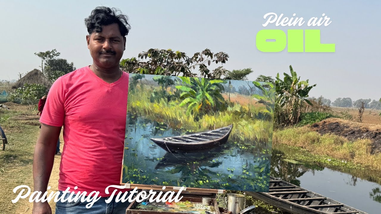 Day-105, Plein Air Oil Landscape Painting Tutorial By Achintya Hazra ...