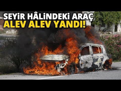Bursa'da Seyir Hâlindeki Otomobil Alev Alev Yanarak Küle Döndü