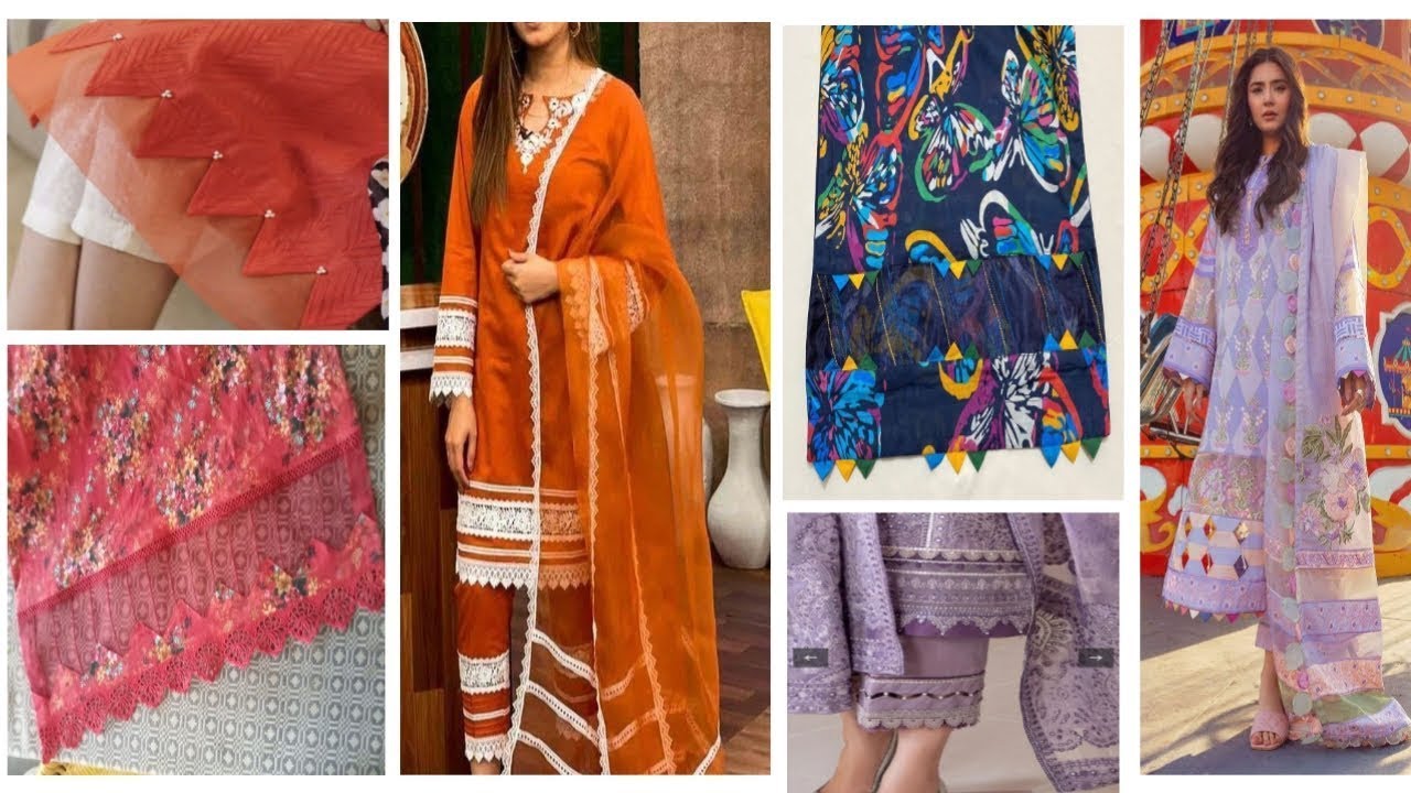 Latest 50+ daman design with organza 2025|organza dress designs|ghera ...