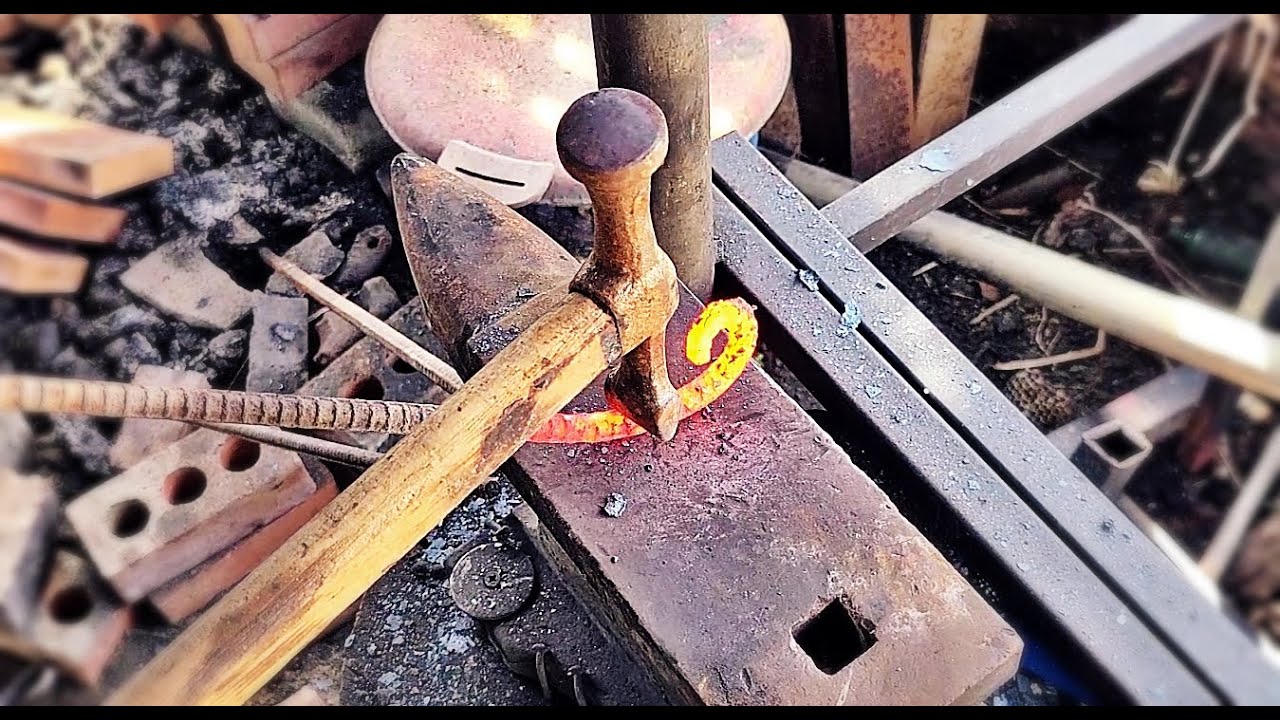 Make a campfire pot stand from a cement grinding wheel - YouTube