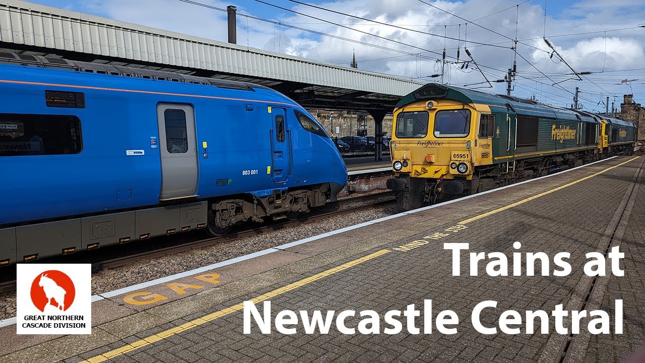 Trains at Newcastle Central - YouTube