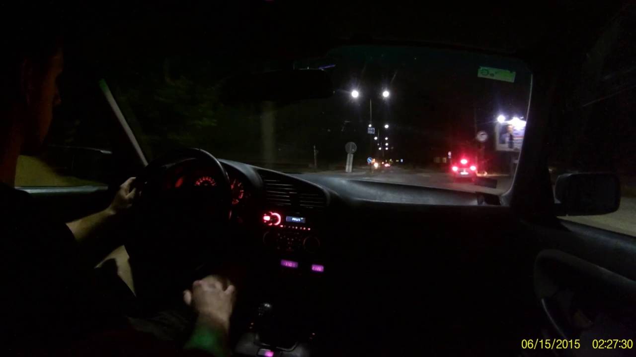 BMW E36 320i Night Drive, on board cam - YouTube