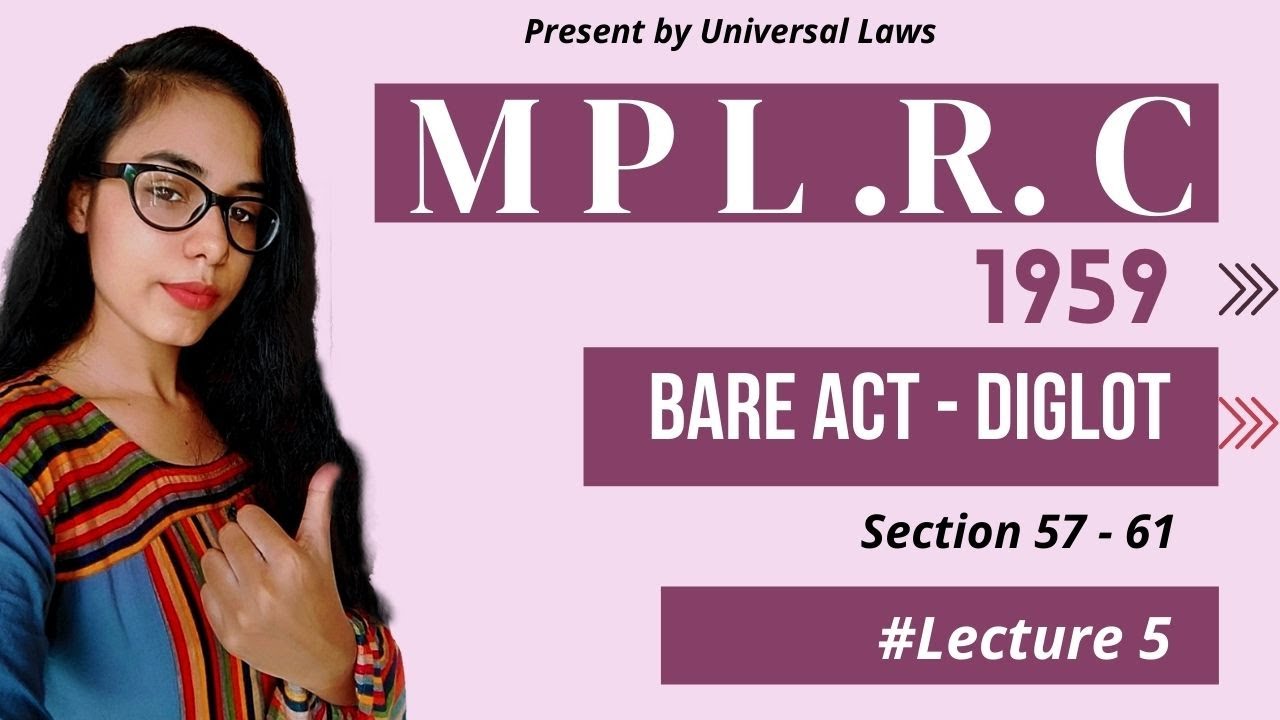 Madhya Pradesh Land Revenue Code | Section 57 - 60 for MPCJ 2022 - YouTube