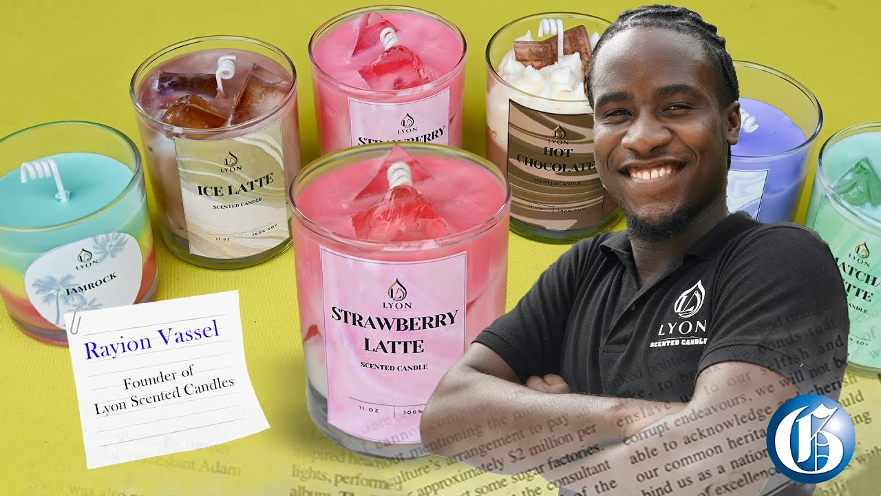 Rayion Vassel turns beverage-inspired candle hobby into business - YouTube