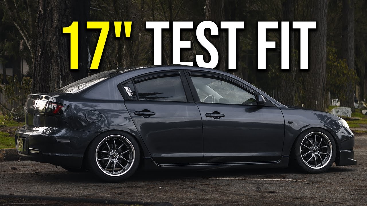 This is How 17 INCH WHEELS Look On a MAZDA 3 - YouTube