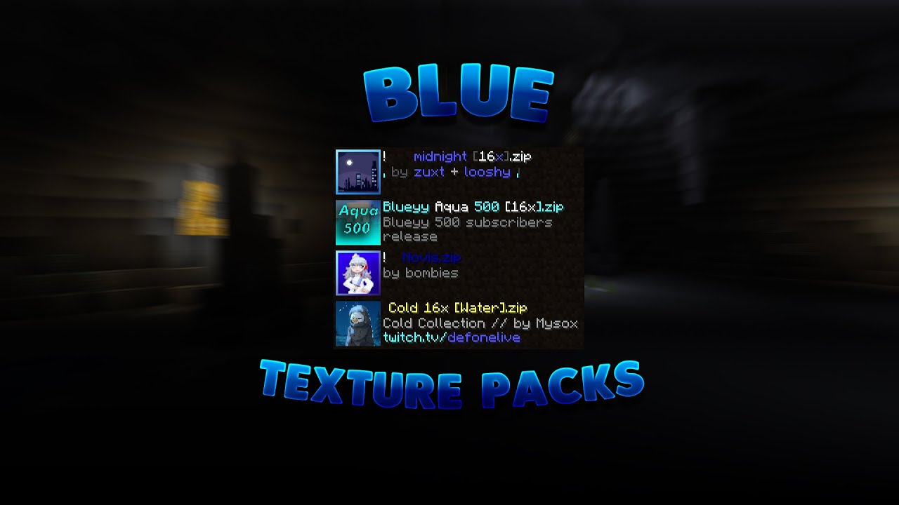 My Favorite BLUE BEDWARS Texture Packs! - YouTube