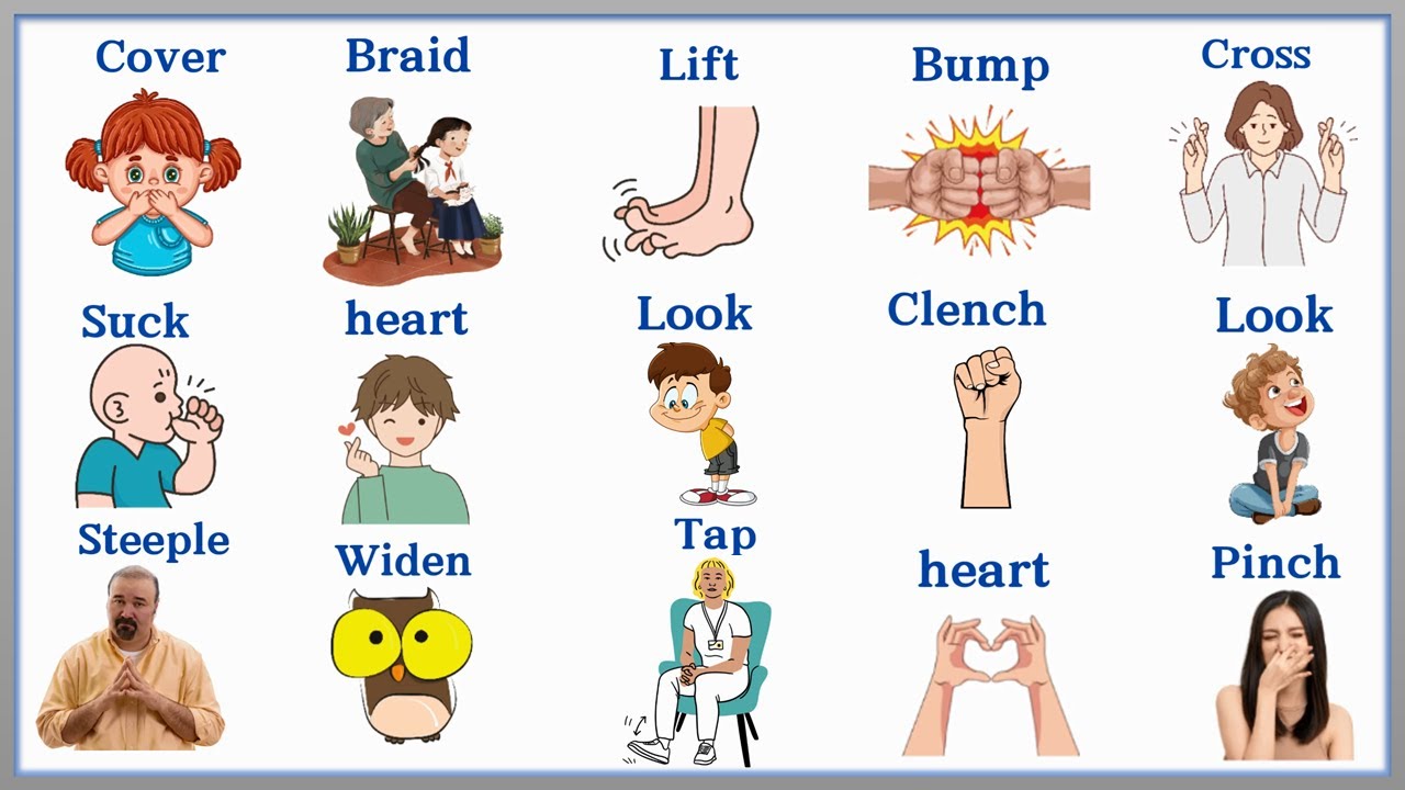 Vocabulary : Body Movement VERBS and EXPRESSIONS | Listen and Practice ...