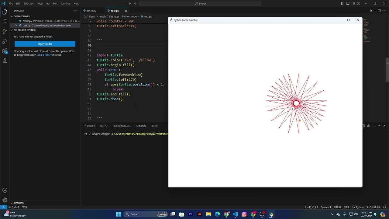 python turtle diye design - YouTube