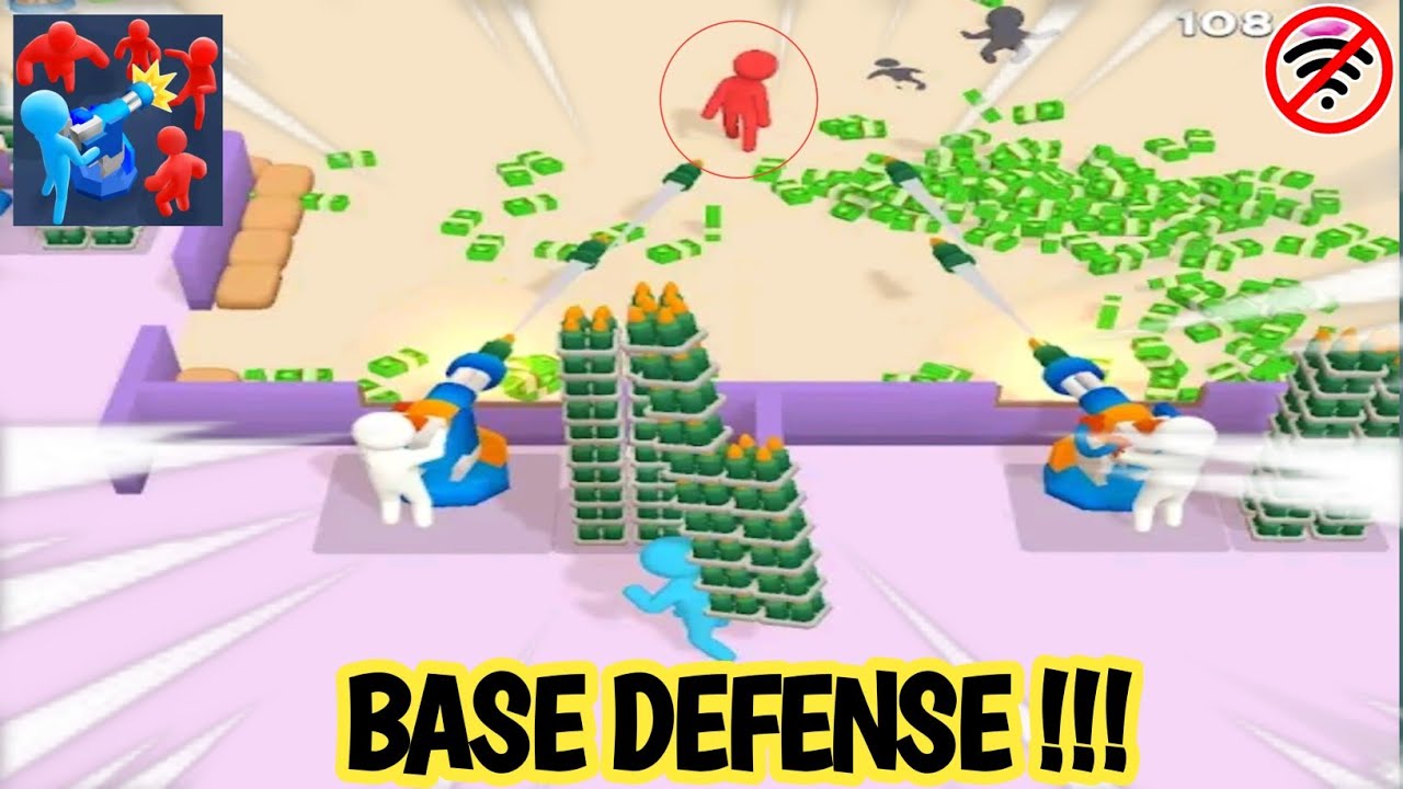 🧟‍♂️🔫BASE DEFENSE GAMES ANDROID [ WEAPON MAX LEVEL BASE 3 ] GAMEPLAY ...