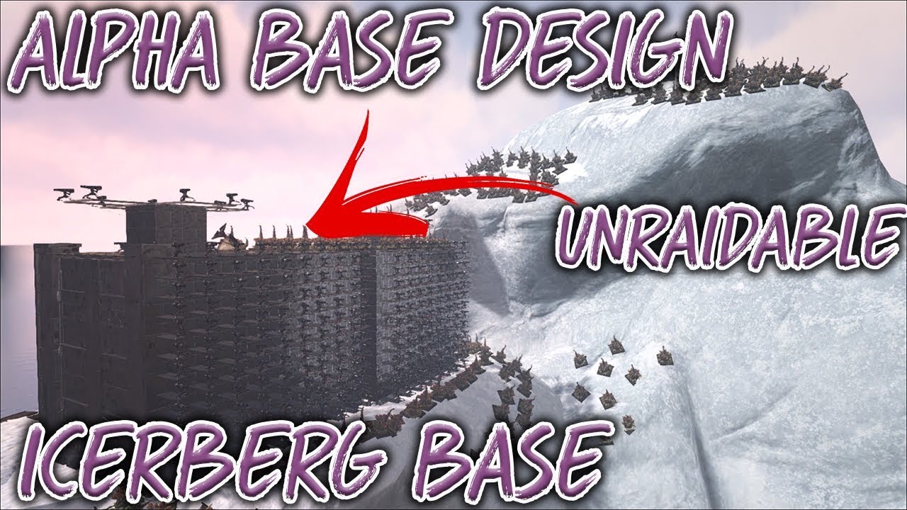 Ark | Overpowered Ultimate Alpha Tribe PVP Base Design on 10/10 ICEBERG ...