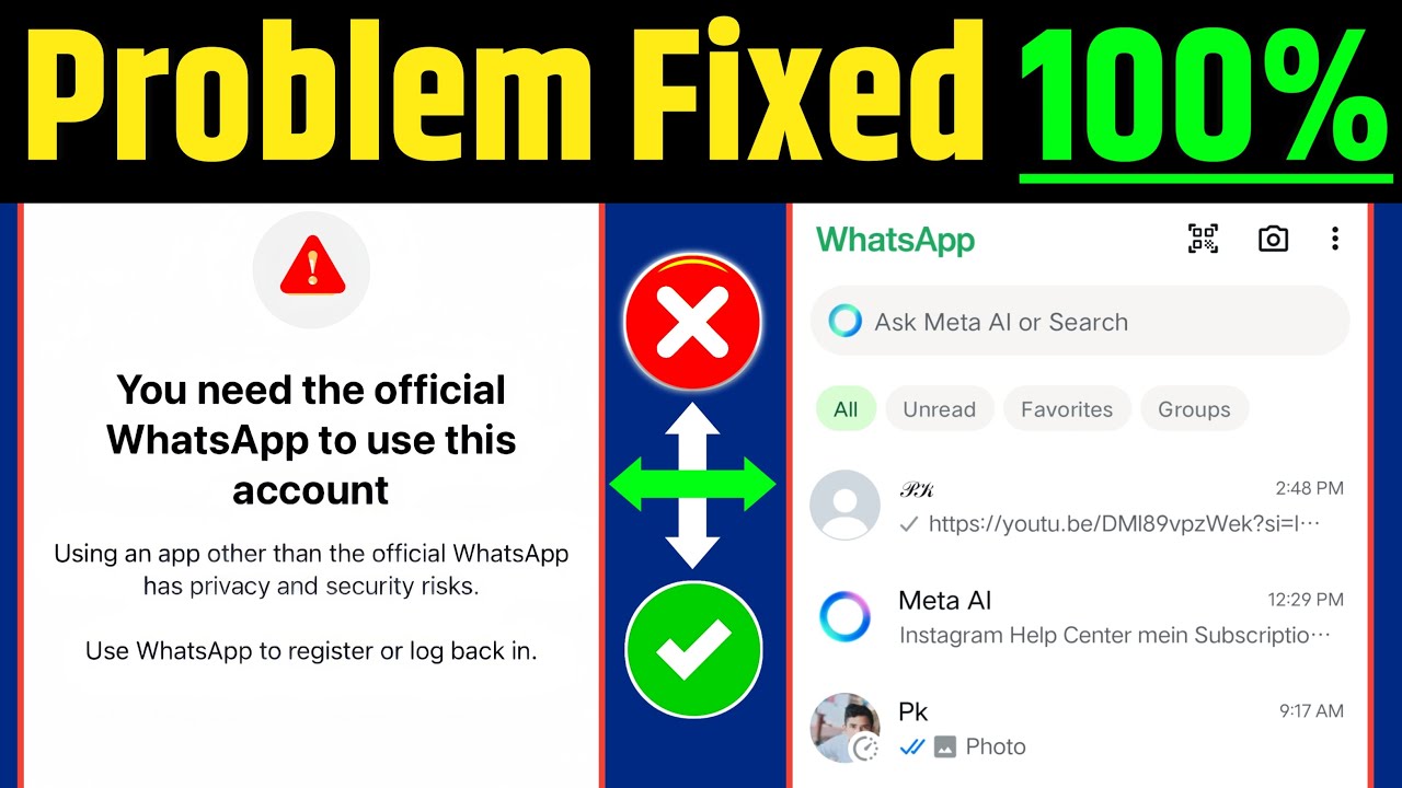 Fix You need the official WhatsApp to log in | Whatsapp Login Problem ...