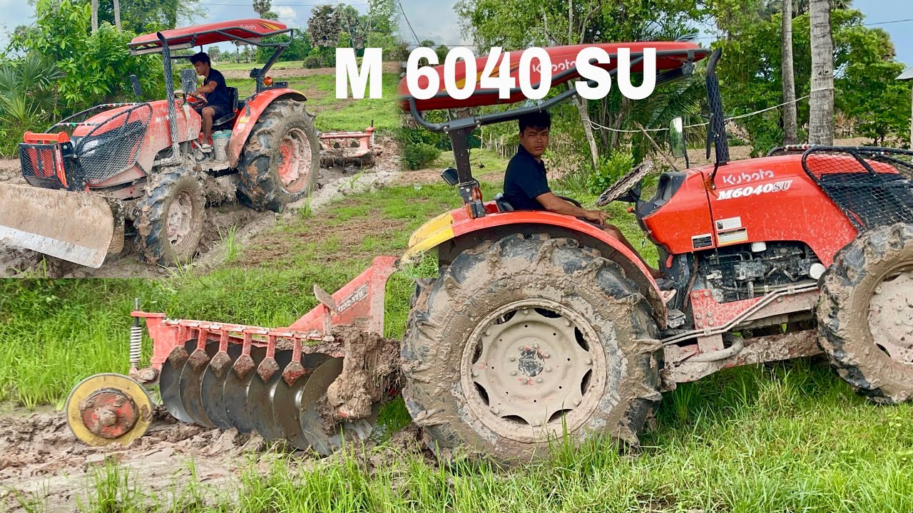 แรงเกินดันคันนาดินแข็งๆแบบไม่ลงหางเลย คูโบต้าM 6040 Plus - YouTube