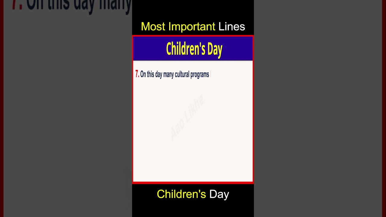 Children s Day Most Important Lines In English 10 Lines Essay On Children s Day Most Important Lines In English 10 Lines Essay On