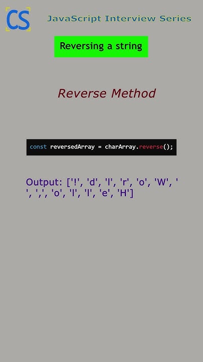 Reverse a string in JavaScript #coding #interview #javascript #shorts #abha_haripriya - YouTube