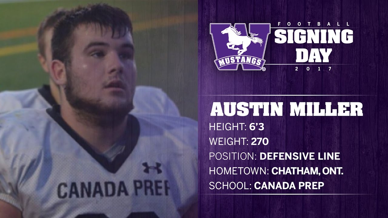 Austin Miller - Mustangs Football Recruiting Class of 2017 - YouTube