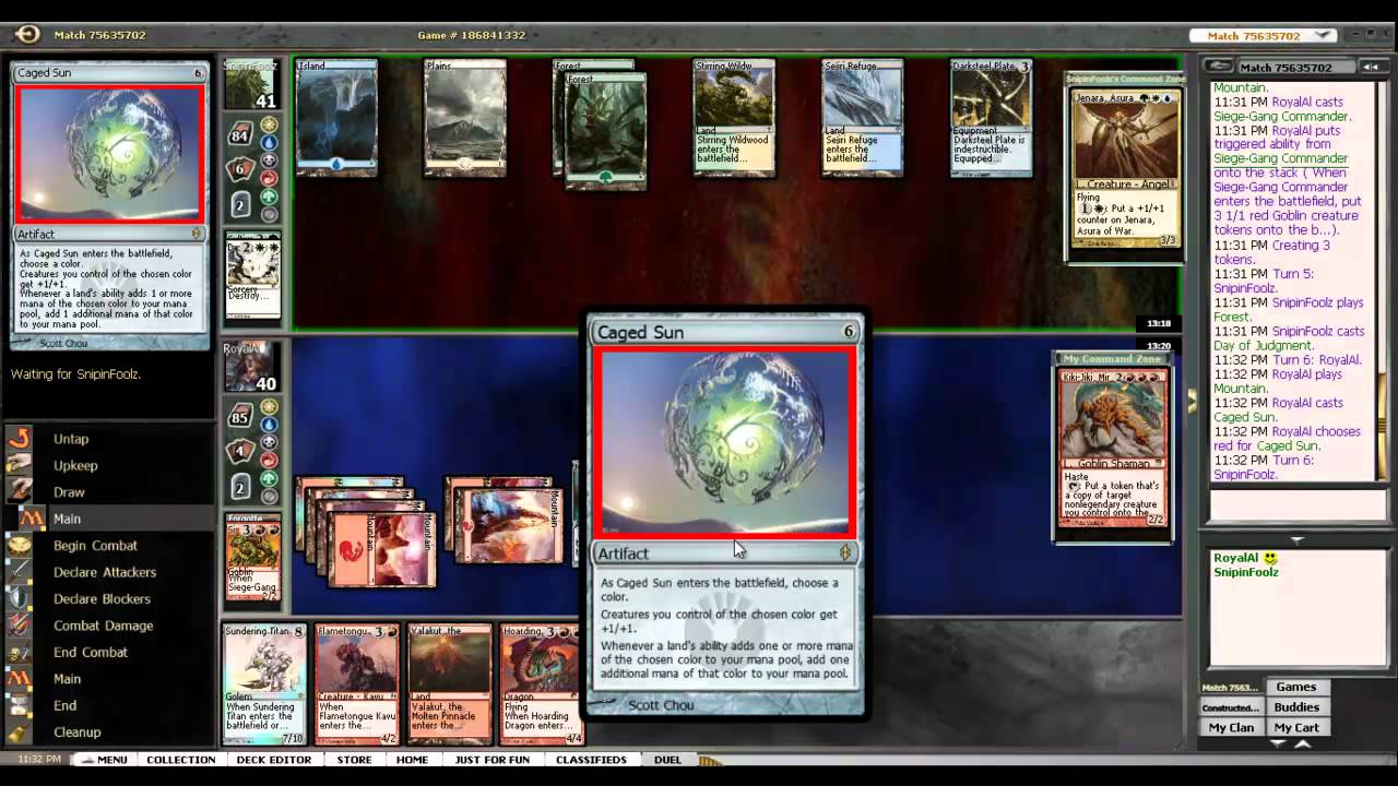 Magic the Gathering Online: Commander-EDH Kiki-Jiki vs. Jenara, Asura ...