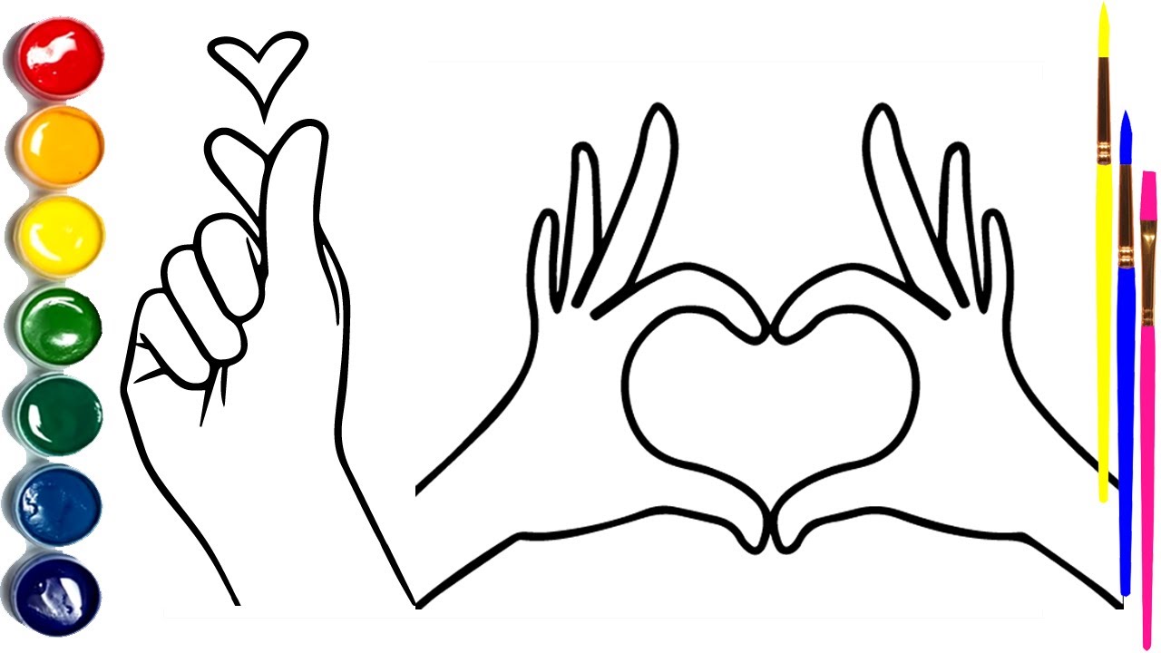 How To Draw Hands Making a Heart🫰🫶💖 - YouTube
