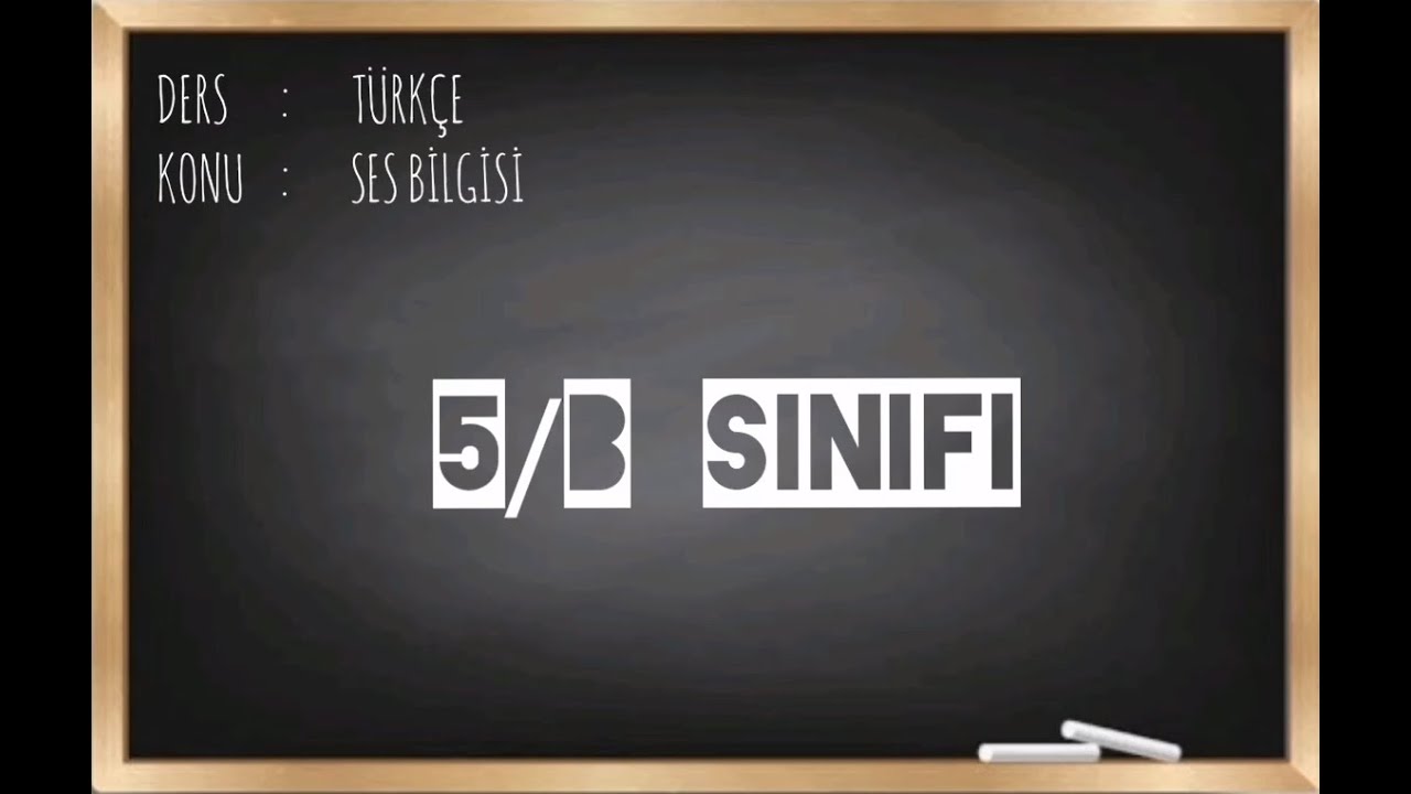 5/B SINIFI ETKİNLİKLERLE SES BİLGİSİ (2020-2021) - YouTube