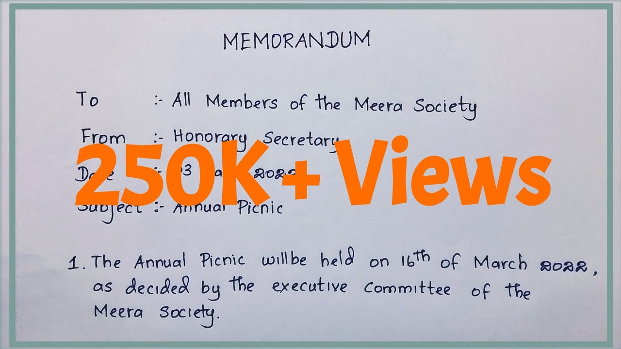 How to write a Memorandum? | Nifty's English #niftysenglish - YouTube
