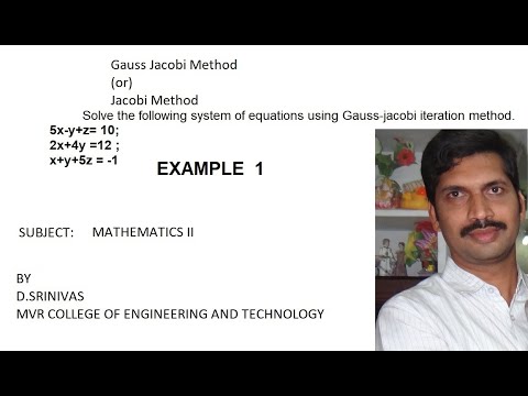 Gauss Jacobi method @ MVR College - YouTube