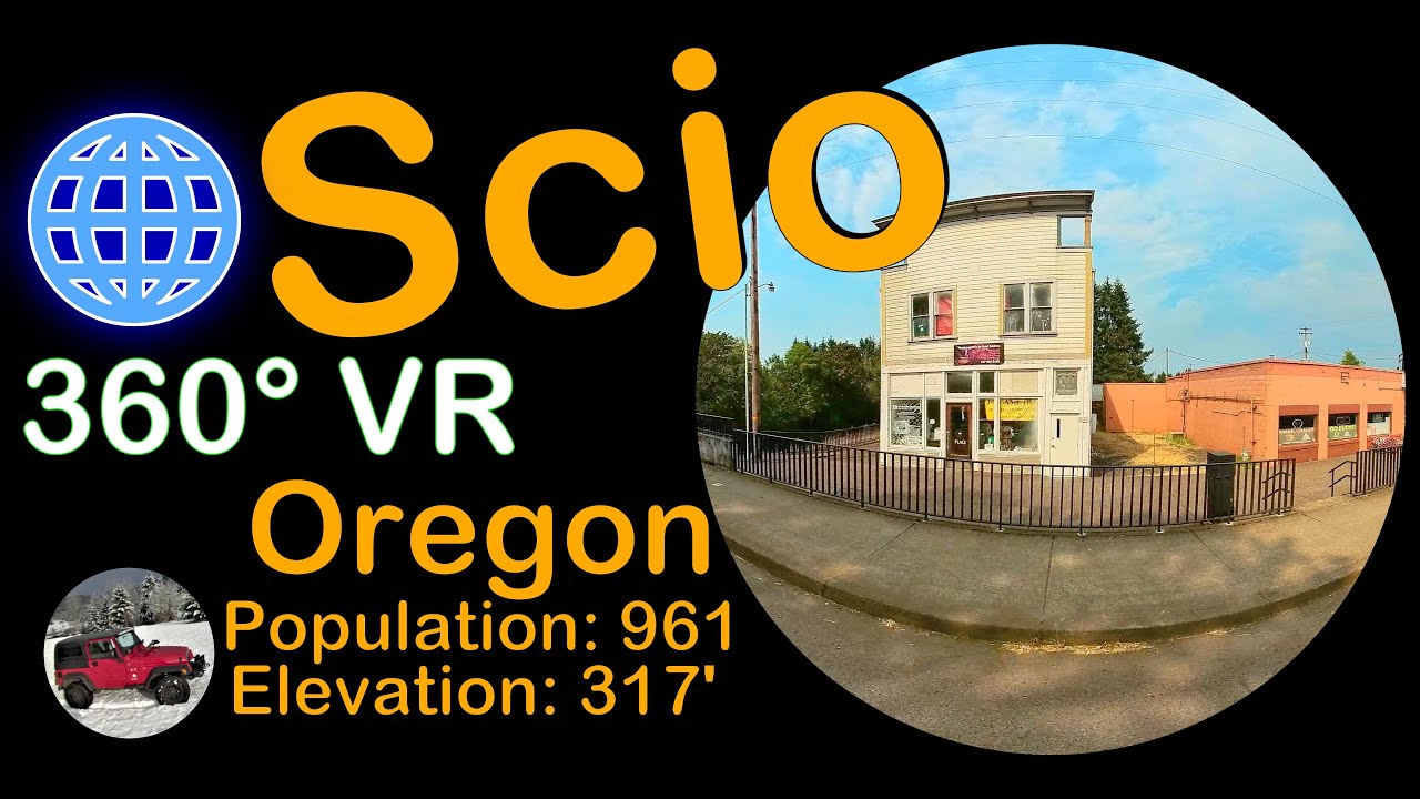 🌐 360° VR ~ 8K 30p ~ Scio, Oregon ~ Main St. ~ 🌐 360° FOV ~ Aug 8, '22 ...