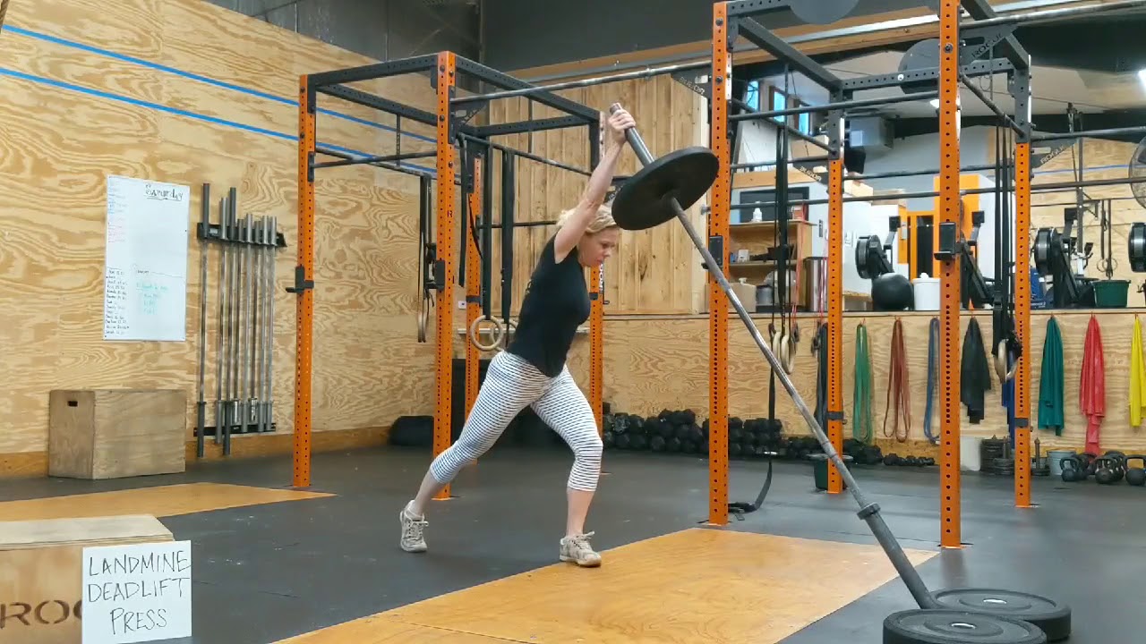 Landmine Deadlift Press - YouTube