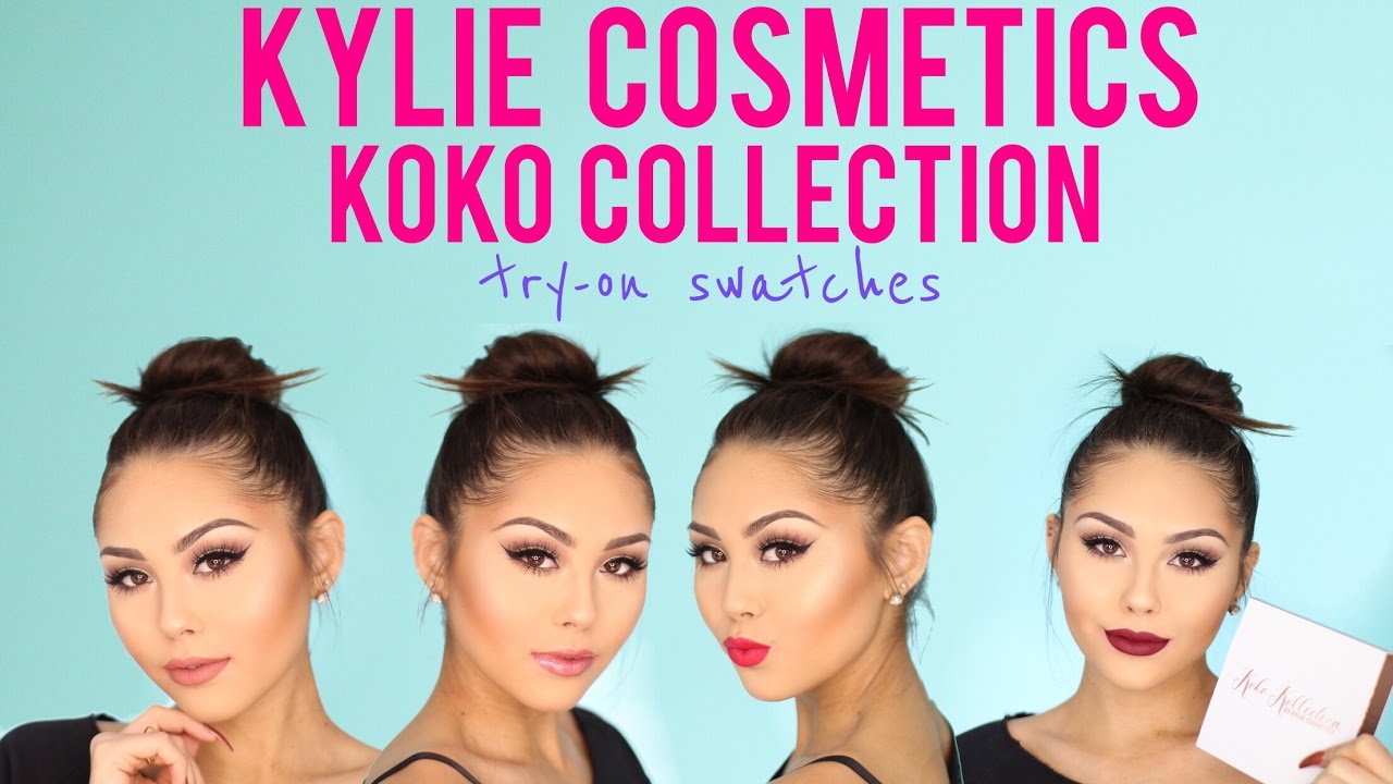 KYLIE COSMETICS KOKO COLLECTION | Try-On Lip Swatches + First ...