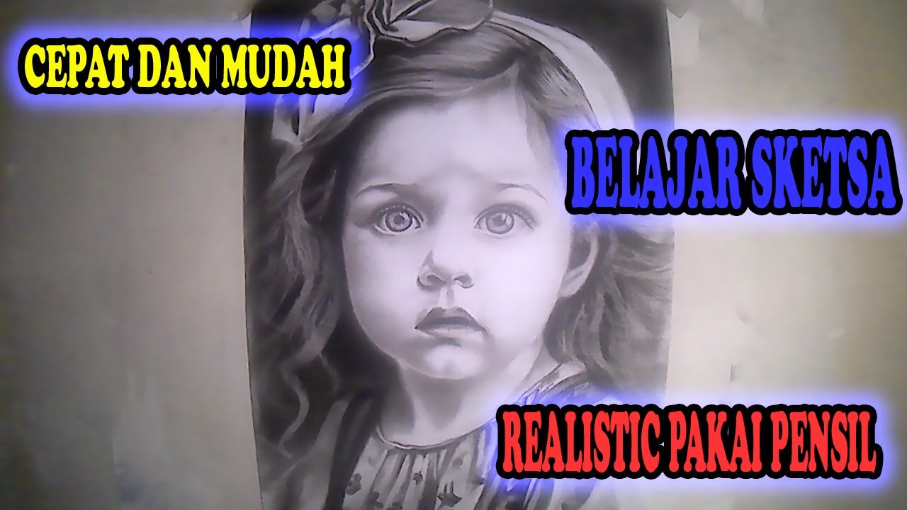 CEPAT DAN MUDAH BELAJAR SKETSA REALISTIC PAKAI PENSIL || FACE ART ...