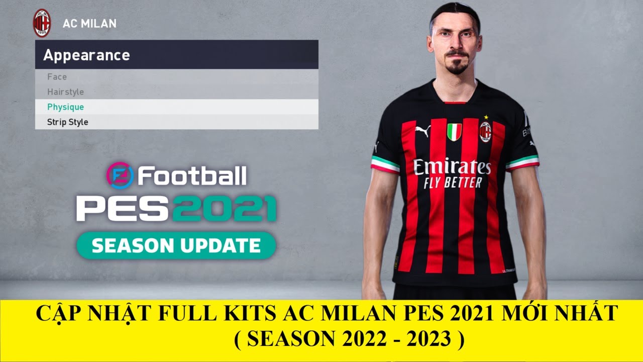 PES 2021 PC | Hướng Dẫn Cập Nhật Full Kits Áo Đấu AC Milan Pes 2021 Mới ...