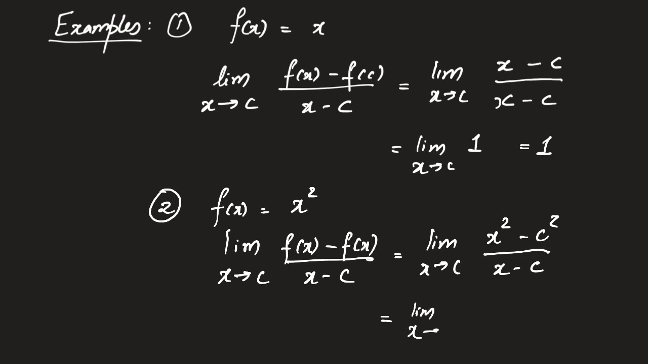 Differentiation 2: Definition - YouTube