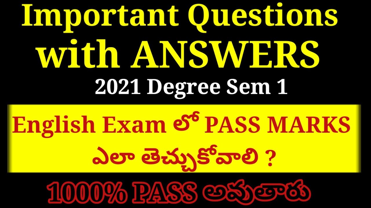 2021 Degree SEM 1 ENGLISH IMPORTANT QUESTIONS TO GET PASS MARKS VSK 2021-degree-sem-1-english-important-questions-to-get-pass-marks-vsk