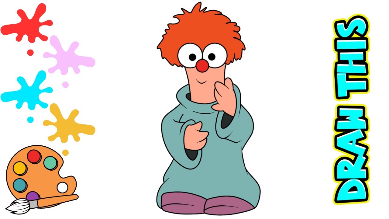 How to draw Beaker from Baby Muppets - YouTube