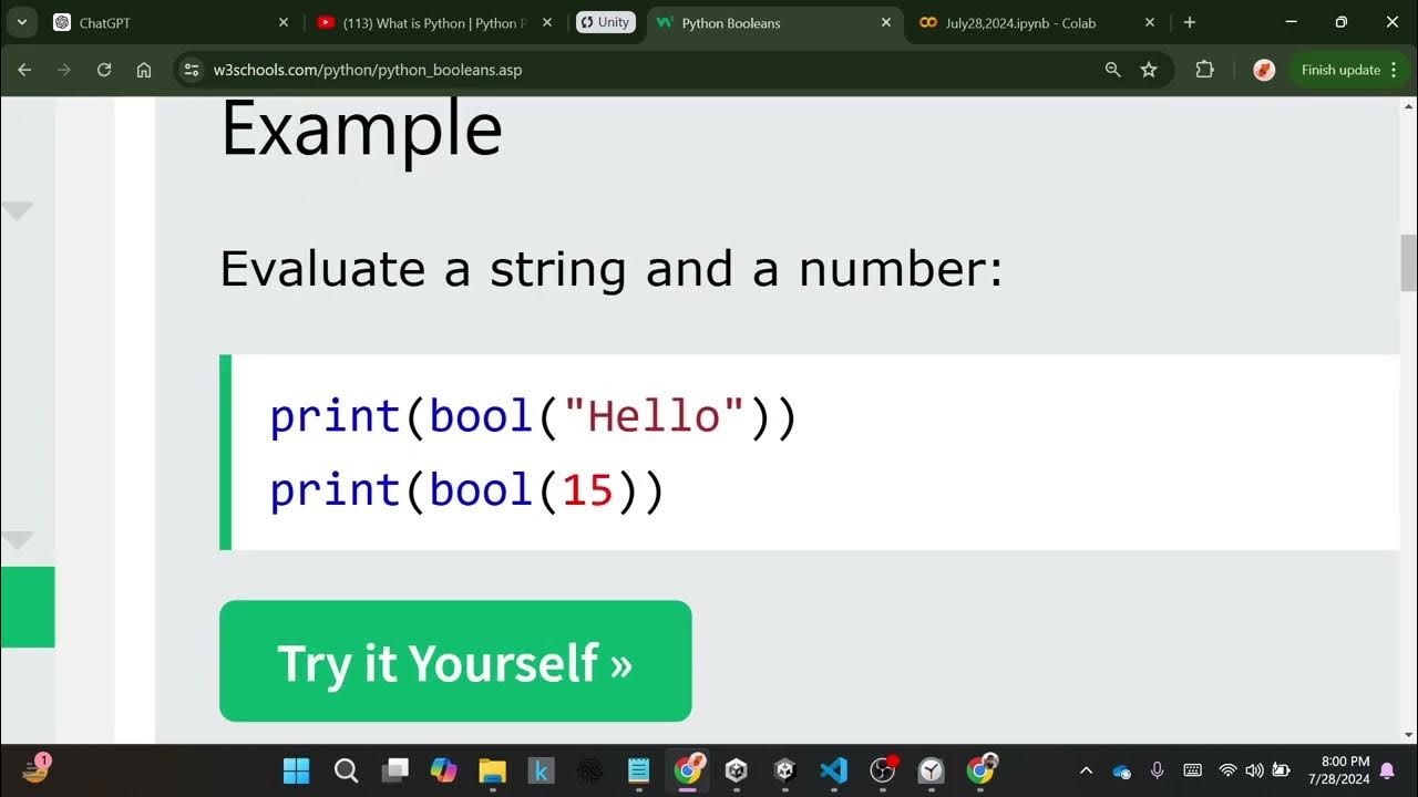 Python Tutorial Part 16-1 Python Bool Conversion to Boolian - YouTube