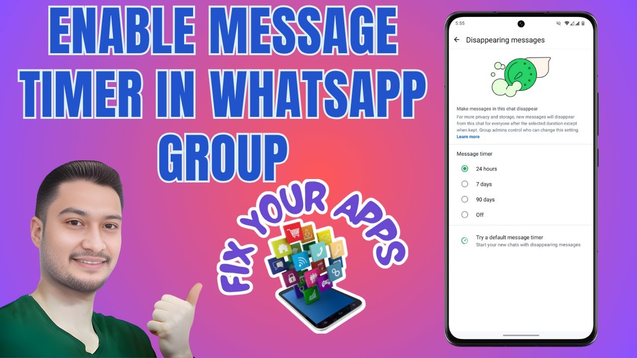 How To Enable Message Timer In WhatsApp Group - YouTube