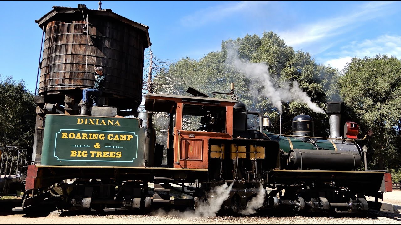 Steam Train Action at Roaring Camp & Big Trees Railroad - YouTube