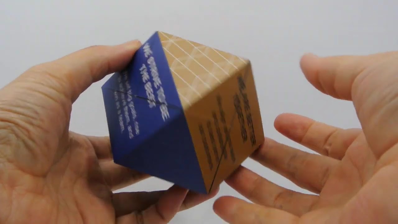 Promotional diamond shaped foldable magic cube puzzle - YouTube