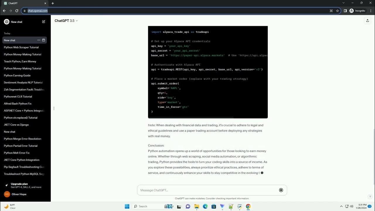 earn money with python automation - YouTube