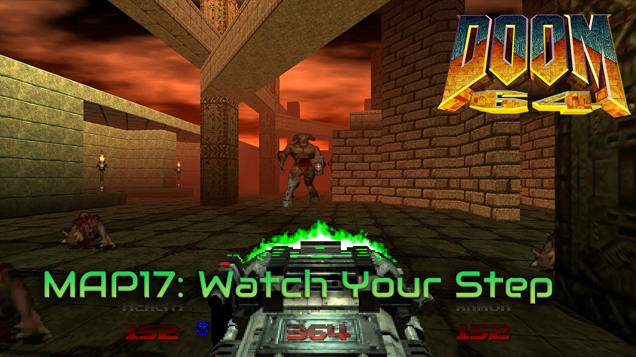 Doom 64 | MAP17: Watch Your Step | 100% Playthrough - YouTube