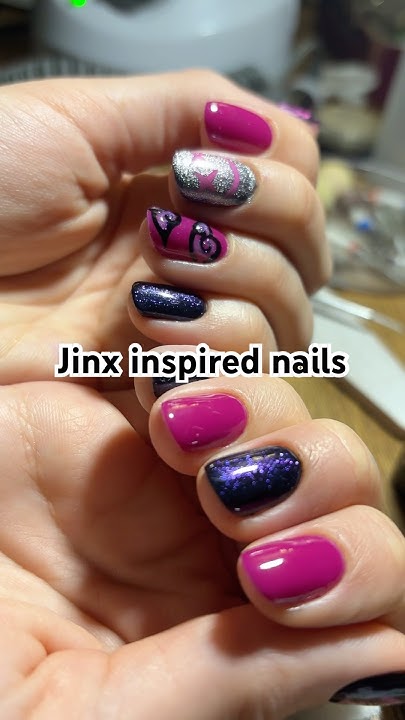 Jinx inspired nails. Oglądaliście 2 sezon Arcane? #nails #nailart #jinx #jinxnails #arcane - YouTube