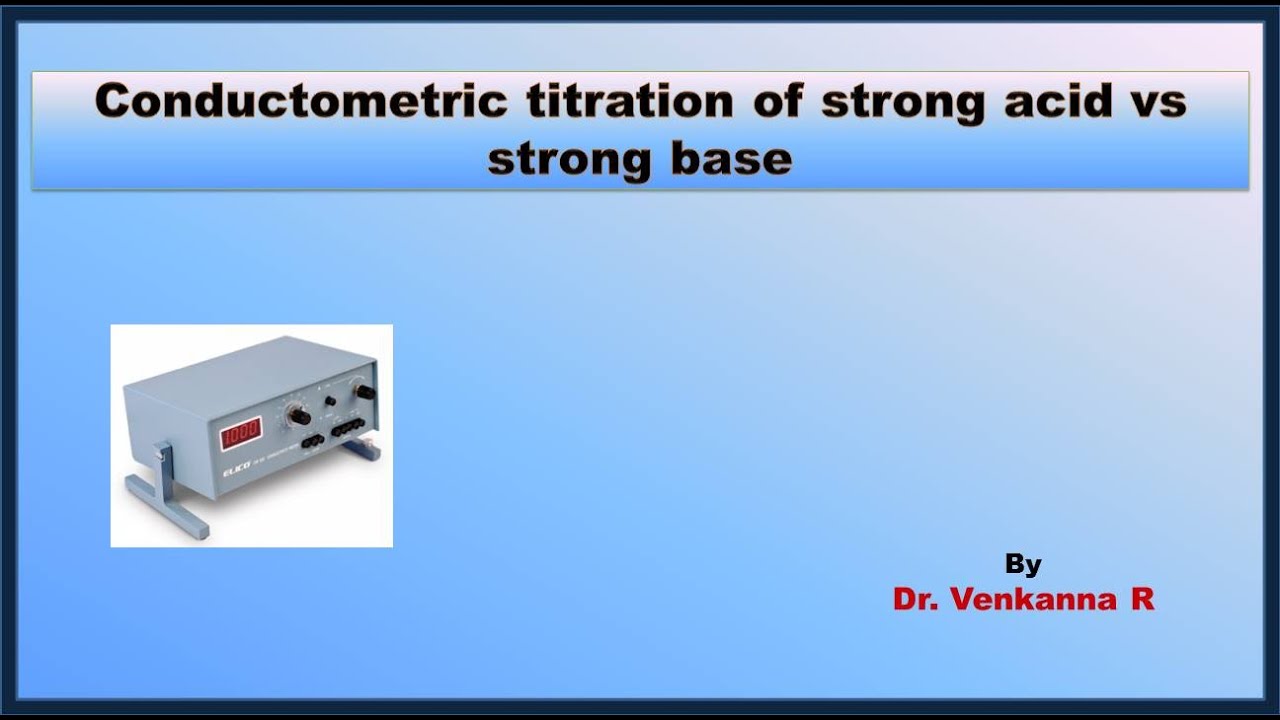 Conductometric titration of strong acid vs strong base - YouTube