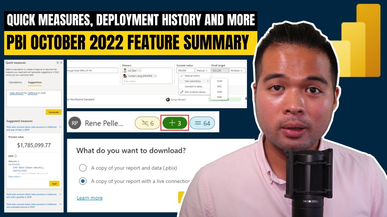 QUICK MEASURES, DEPLOYMENT HISTORY AND MORE// PBI October 2022 Feature ...