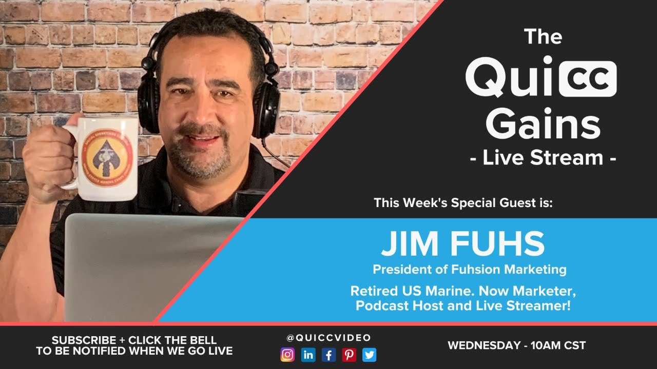 Welcoming Jim Fuhs | The Quicc Gains - Weekly Live Stream - YouTube