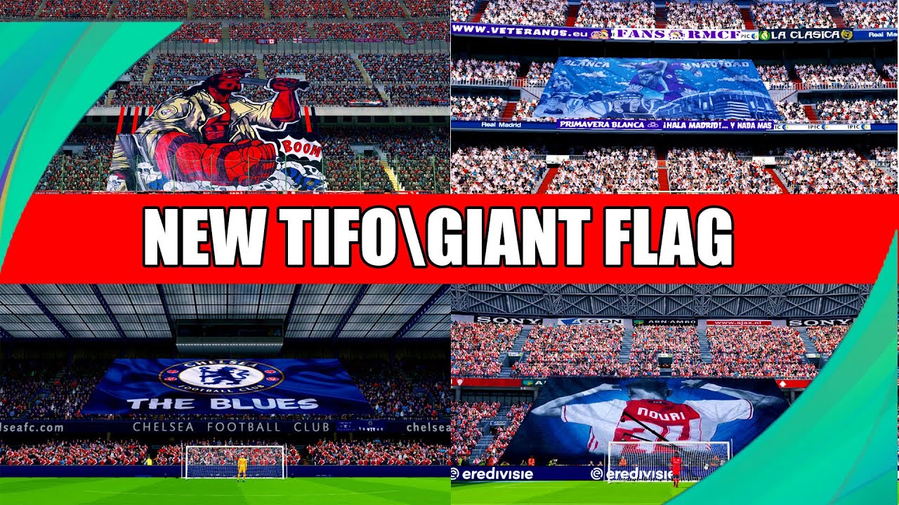 PES 2017 | New Giant Flag\Tifo Pack Mod | by Fikriar03 - YouTube