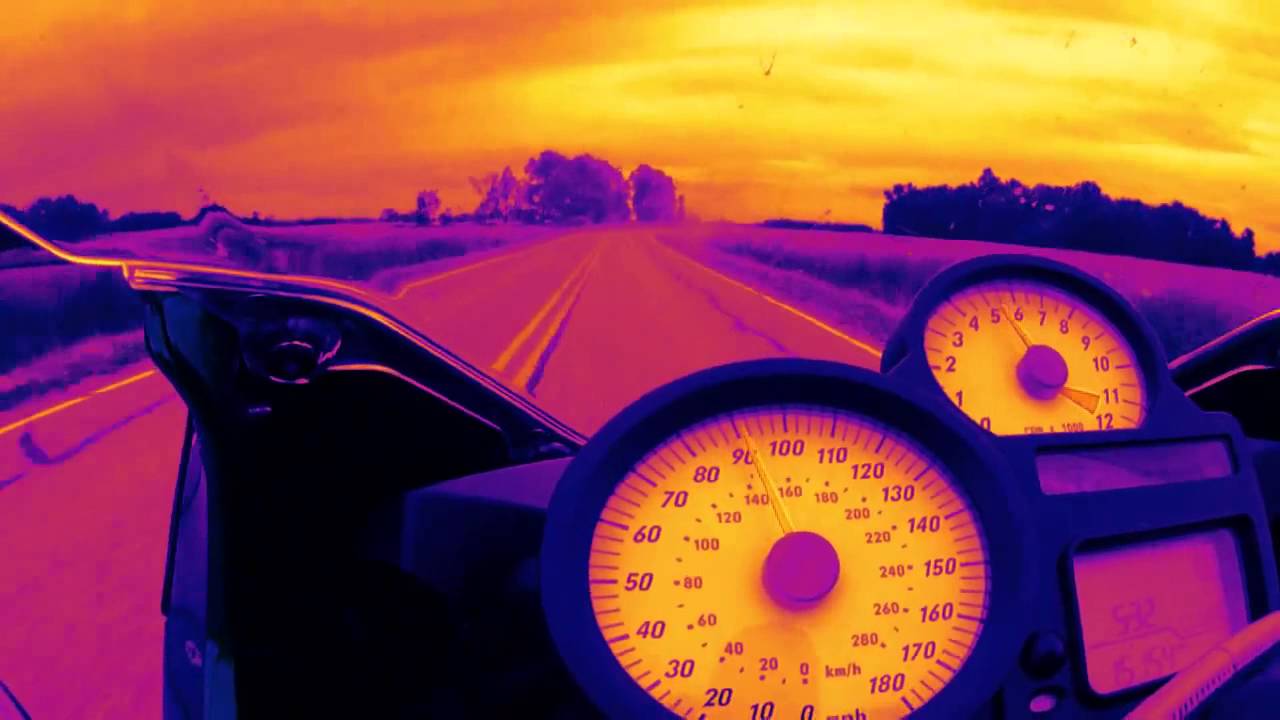 BMW K1200R Sport - 158 MPH on rough ass road - GoPro - YouTube