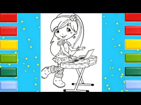 Raspberry Torte Coloring Page 🍒🍓🍒 Strawberry Shortcake coloring page ...