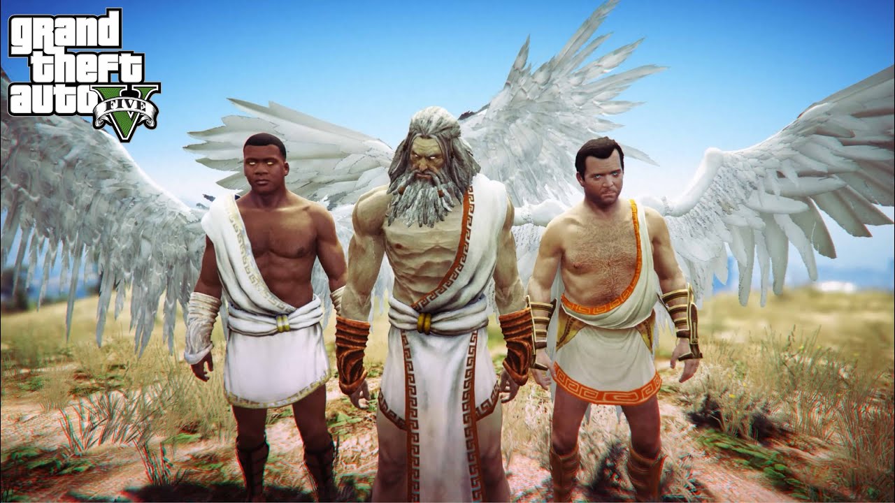 GTA 5 - Angel Michael and Angel Franklin sons of Zeus - YouTube