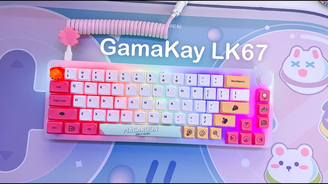 GamaKay LK67 Mechanical Keyboard + DAGK Macaron Keyset from Banggood ...